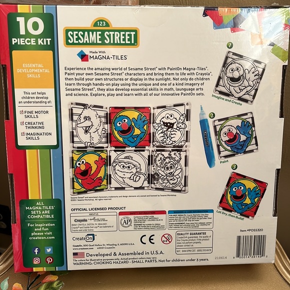 Sesame Street | Toys | Sesame Street Paint On Magna Tiles | Poshmark